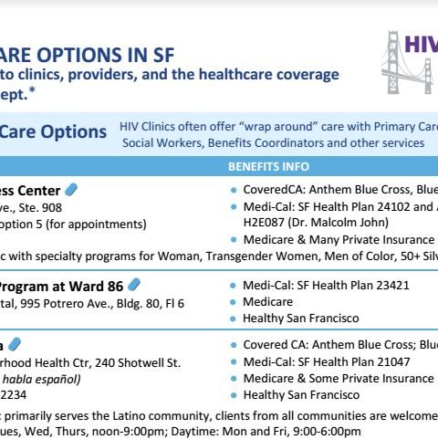 [HIV ReConnect] HIV Navigation Options in SF – Getting to Zero SF